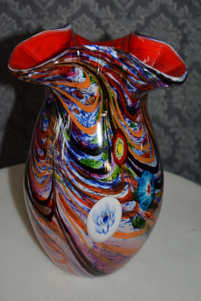 Murano-Váza-umělecké sklo-TOP stav | Castle-paradise.cz