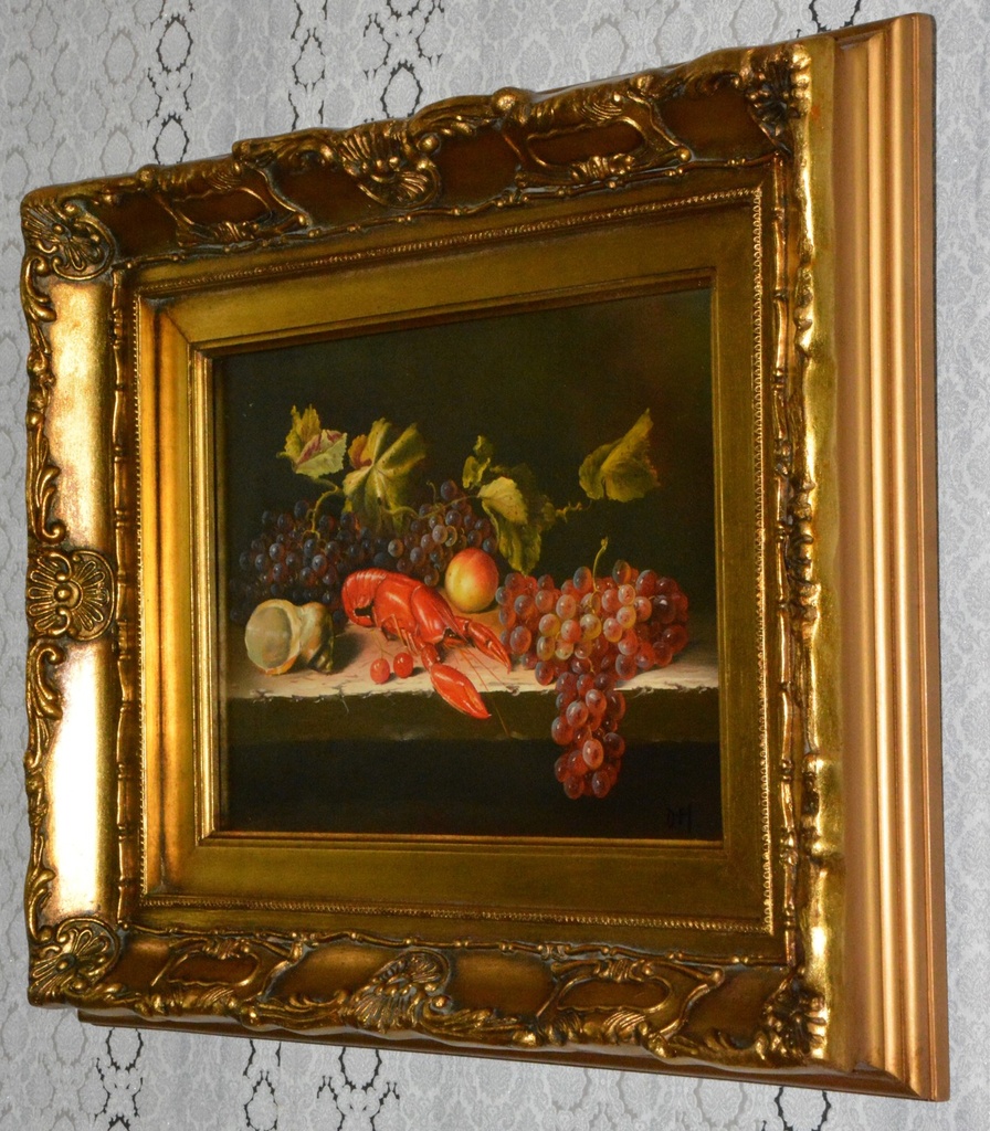 Zámecký obraz - Zátiší s krabem - olej na desce | Castle-paradise.cz